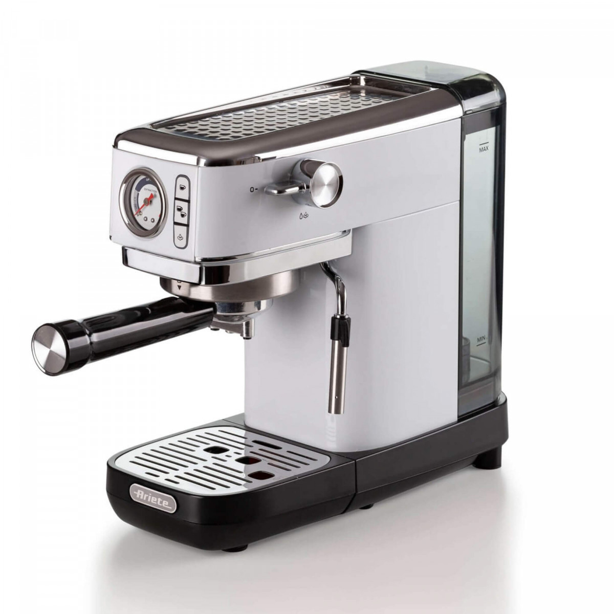 Metal Coffee Machine with Pressure Gauge White | Espresso 1381 | Ariete