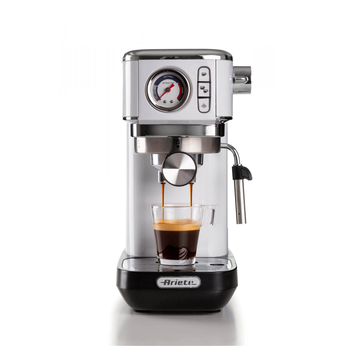 Metal Coffee Machine with Pressure Gauge Red | Espresso 1381 | Ariete