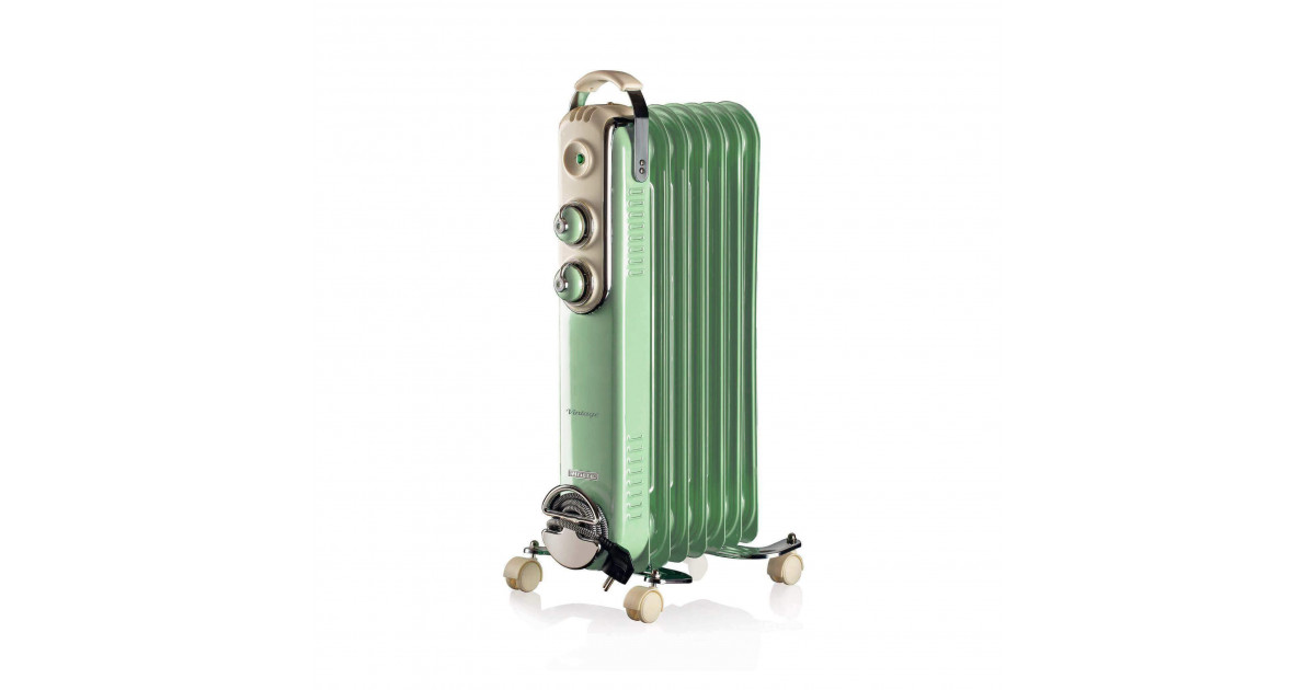 Ariete 837 Vintage Green oil radiator - 7 heating elements - 3 levels ...