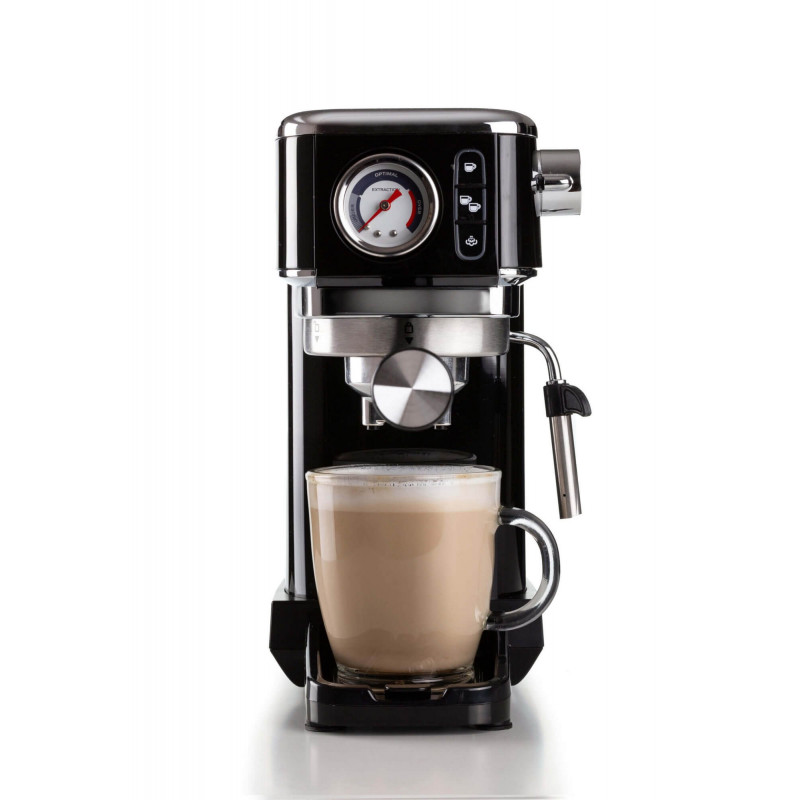 Metal Coffee Machine with Pressure Gauge Black | Espresso 1381 | Ariete
