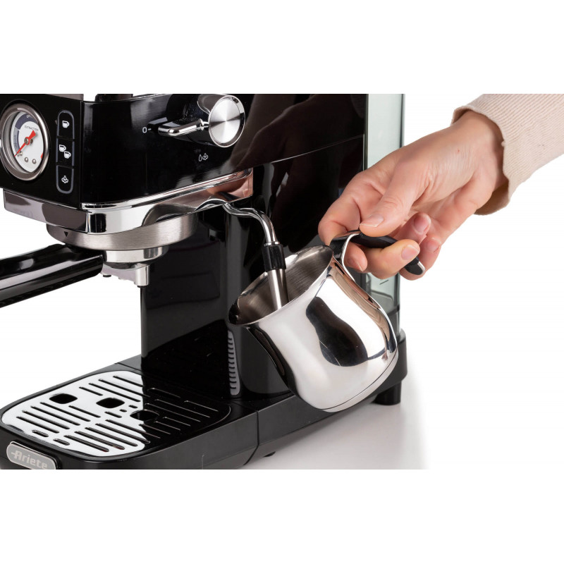 Metal Coffee Machine with Pressure Gauge Black | Espresso 1381 | Ariete