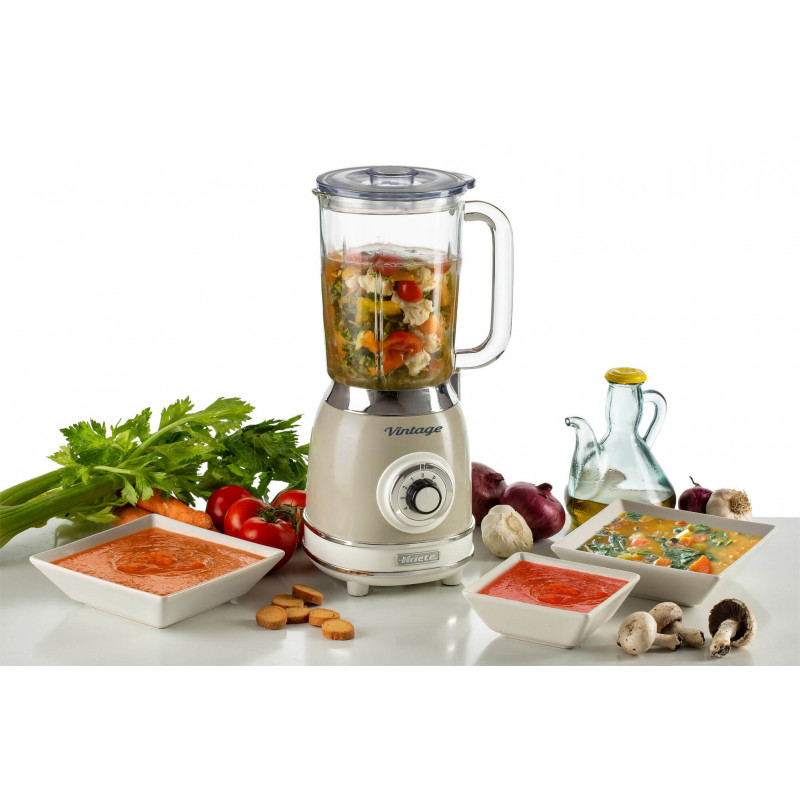 Blender with Vintage Beige Glass Cup | Ariete