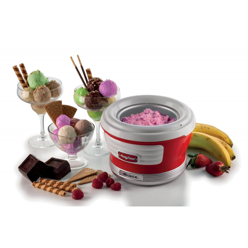 Ice Cream Maker Red | Party Time ice cream machine | Ariete